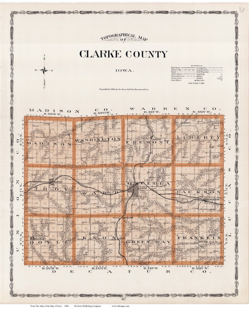 Clarke County, Iowa 1904 - Iowa State Atlas 38 - OLD MAPS