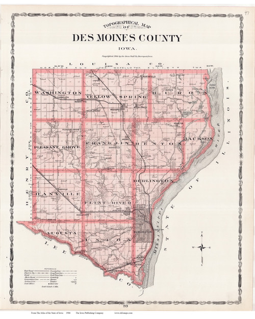 Des Moines County, Iowa 1904 - Iowa State Atlas 47 - OLD MAPS