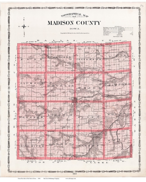 Madison County, Iowa 1904 - Iowa State Atlas 84 - OLD MAPS