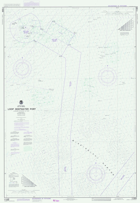 Loop Deepwater Port 1984 - Old Map Nautical Chart AC Harbors 11359 ...