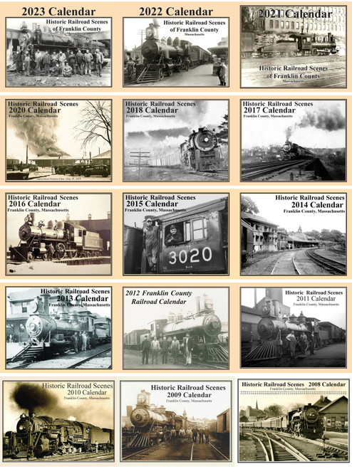 Set of 15 Railroad Calendars for Franklin County Massachusetts 2008 ...