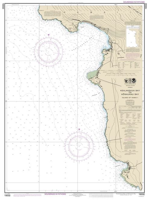Kealakekua Bay to Honaunau Bay 2016 Hawaii Harbor Chart 4123 - 19332 1 ...