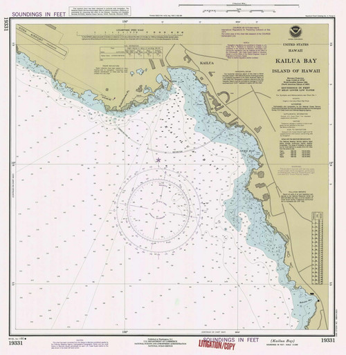 Kailua Bay 1990 Hawaii Harbor Chart 4164 - 19331 1 Hawaii - OLD MAPS