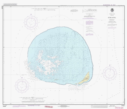 Kure Islands 1990 Hawaii Harbor Chart 4177 - 19483 5 Northwest Islands ...