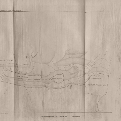 Savannah River 2, 1837 American Coast Pilot - USA Regionals - OLD MAPS
