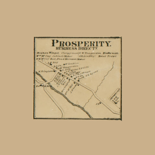 Prosperity Village, Morris Township, Pennsylvania 1861 Old Town Map ...