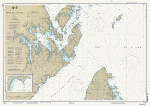 Grand Manan Channel Northern Part 1992 - Old Map Nautical Chart AC ...