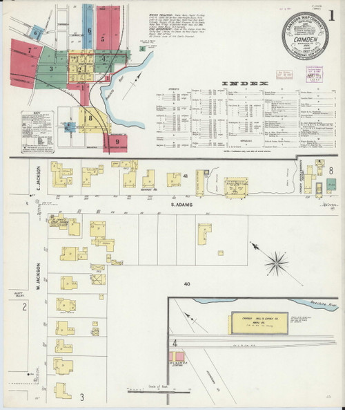 Camden, Arkansas 1907 - Old Map Arkansas Fire Insurance Index - OLD MAPS