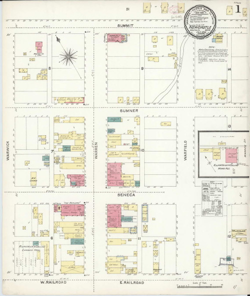 Newcastle, Wyoming 1896 - Old Map Wyoming Fire Insurance Index - OLD MAPS