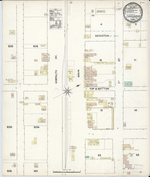 Casa Grande, Arizona 1890 - Old Map Arizona Fire Insurance Index - OLD MAPS