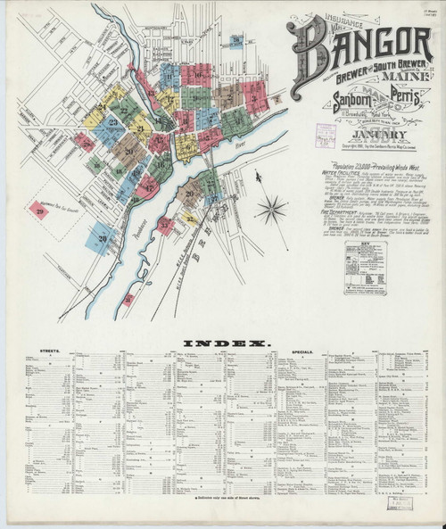 Bangor, Maine 1901 - Old Map Maine Fire Insurance Index - OLD MAPS