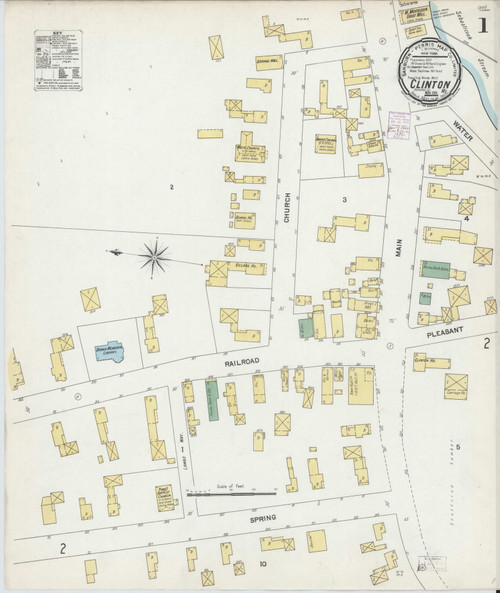 Clinton, Maine 1901 - Old Map Maine Fire Insurance Index - OLD MAPS