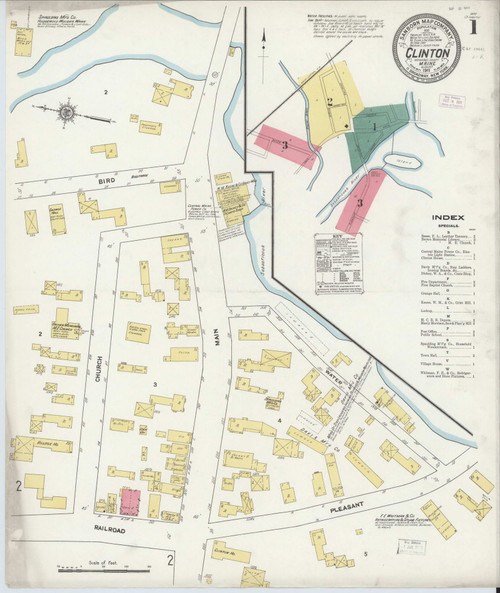 Clinton, Maine 1911 - Old Map Maine Fire Insurance Index - OLD MAPS