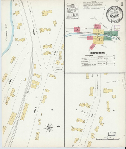 Guilford, Maine 1906 - Old Map Maine Fire Insurance Index - OLD MAPS