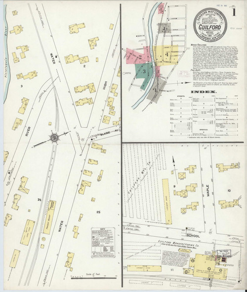 Guilford, Maine 1911 - Old Map Maine Fire Insurance Index - OLD MAPS