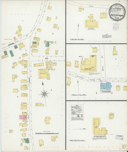 North East Harbor, Maine 1901 - Old Map Maine Fire Insurance Index ...