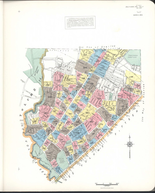 Baltimore, Maryland 11 1953 - Old Map Maryland Fire Insurance Index ...