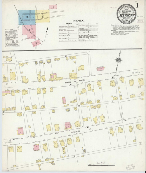 New Windsor, Maryland 1910 - Old Map Maryland Fire Insurance Index ...