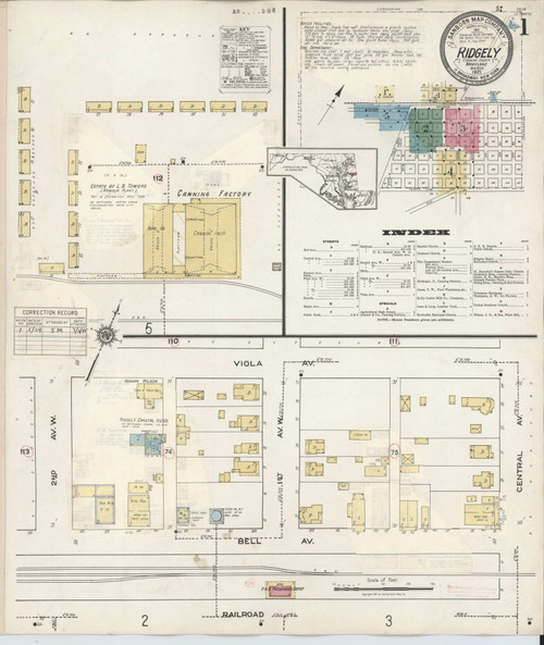 Ridgely, Maryland 1934 - Old Map Maryland Fire Insurance Index - OLD MAPS