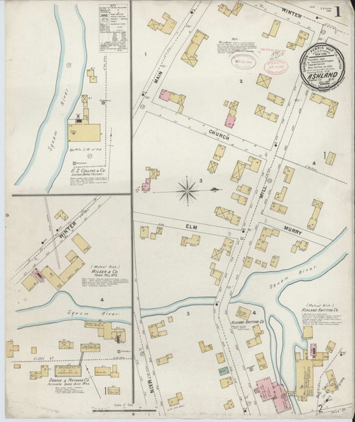 Ashland, New Hampshire 1897 - Old Map New Hampshire Fire Insurance ...