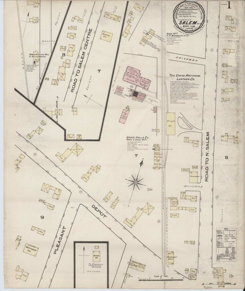 Salem, New Hampshire 1885 - Old Map New Hampshire Fire Insurance Index ...