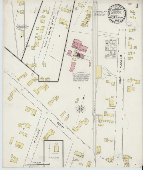Salem, New Hampshire 1894 - Old Map New Hampshire Fire Insurance Index ...
