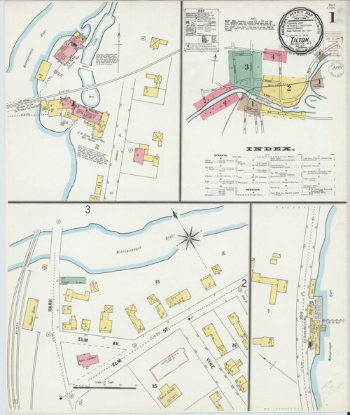 Tilton, New Hampshire 1899 - Old Map New Hampshire Fire Insurance Index ...