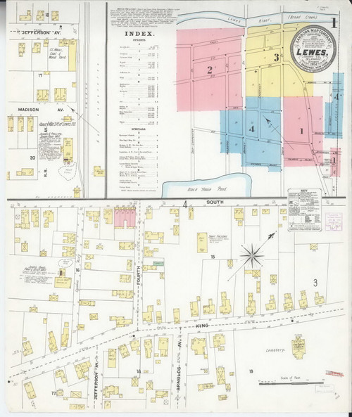 Lewes, Delaware 1904 - Old Map Delaware Fire Insurance Index - OLD MAPS