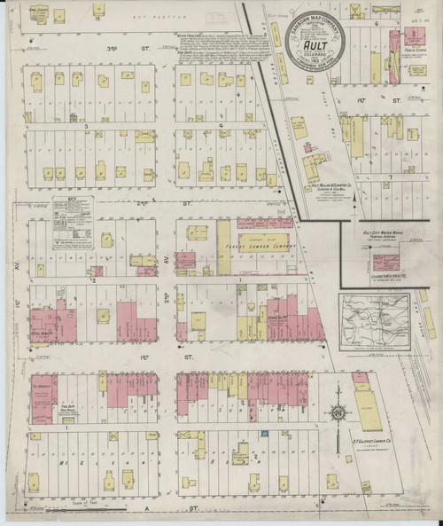 Ault, Colorado 1913 - Old Map Colorado Fire Insurance Index - OLD MAPS