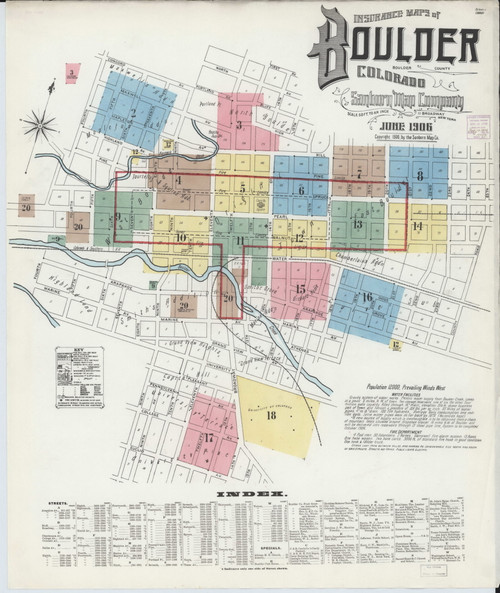 Boulder, Colorado 1906 - Old Map Colorado Fire Insurance Index - OLD MAPS