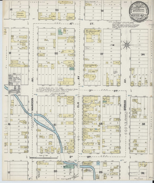Crested Butte, Colorado 1890 - Old Map Colorado Fire Insurance Index ...