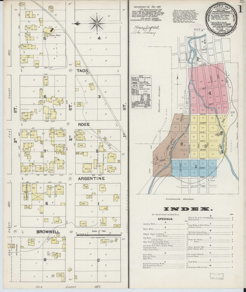 Georgetown, Colorado 1890 - Old Map Colorado Fire Insurance Index - OLD ...
