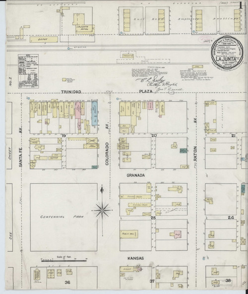 La Junta, Colorado 1889 - Old Map Colorado Fire Insurance Index - OLD MAPS