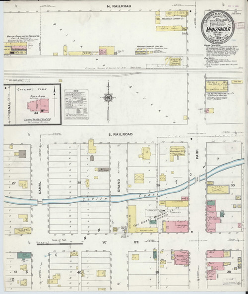 Manzanola, Colorado 1909 - Old Map Colorado Fire Insurance Index - OLD MAPS