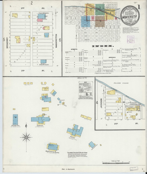 Monte Vista, Colorado 1904 - Old Map Colorado Fire Insurance Index ...