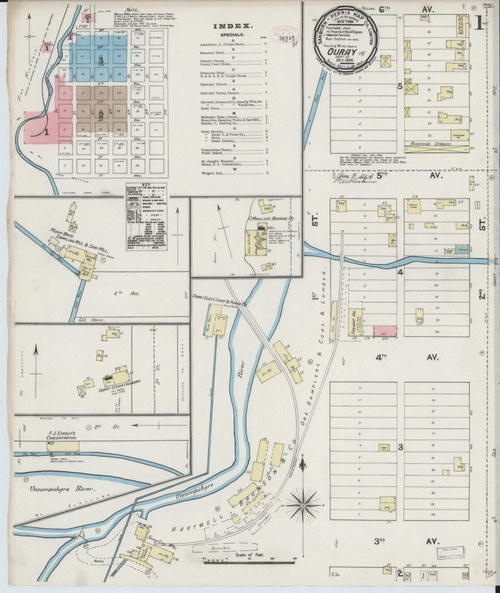Ouray, Colorado 1890 - Old Map Colorado Fire Insurance Index - OLD MAPS