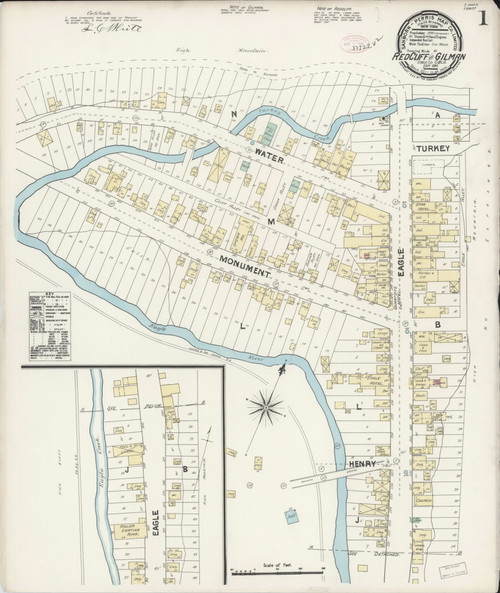 Red Cliff, Colorado 1890 - Old Map Colorado Fire Insurance Index - OLD MAPS