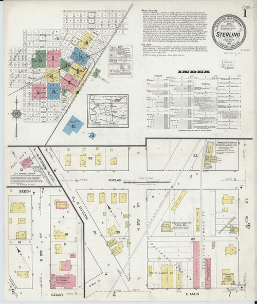 Sterling, Colorado 1918 - Old Map Colorado Fire Insurance Index - OLD MAPS