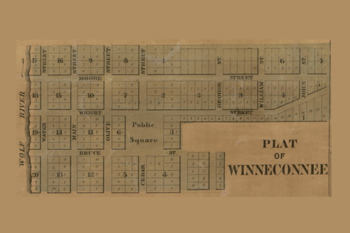 Winneconnee Village, Wisconsin 1862 Old Town Map Custom Print ...