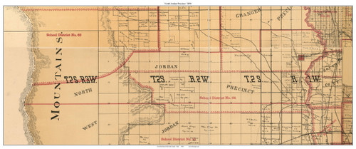 North Jordan Precinct, Utah 1890 Old Town Map Custom Print - Salt Lake ...