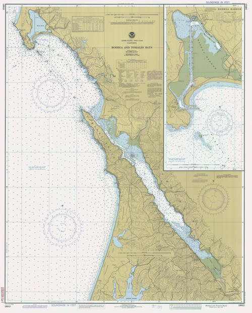 Bodega and Tomales Bays 1982 - Old Map Nautical Chart PC Harbors 18643 ...