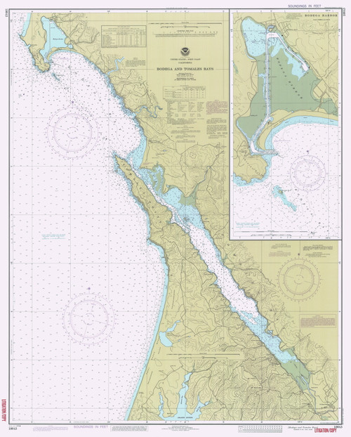 Bodega and Tomales Bays 1986 - Old Map Nautical Chart PC Harbors 18643 ...