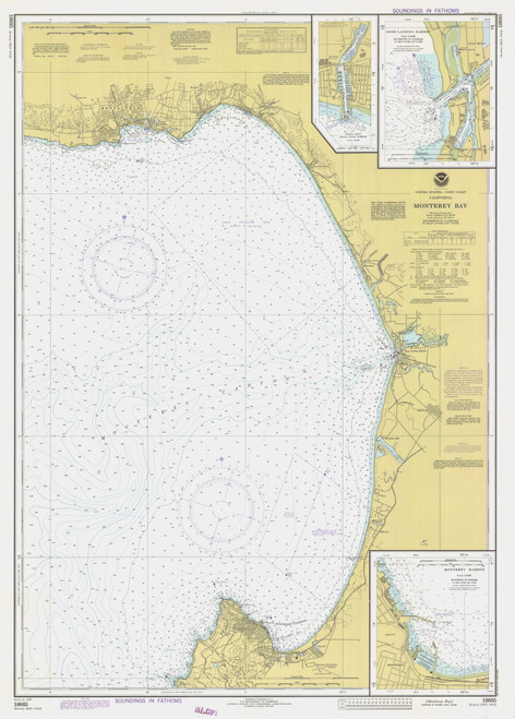 Monterey Bay 1978 - Old Map Nautical Chart PC Harbors 18685 ...