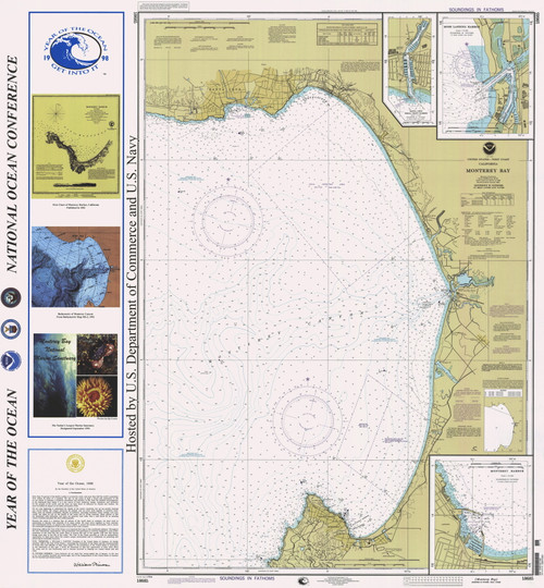 Monterey Bay 1998 - Old Map Nautical Chart PC Harbors 18685 ...
