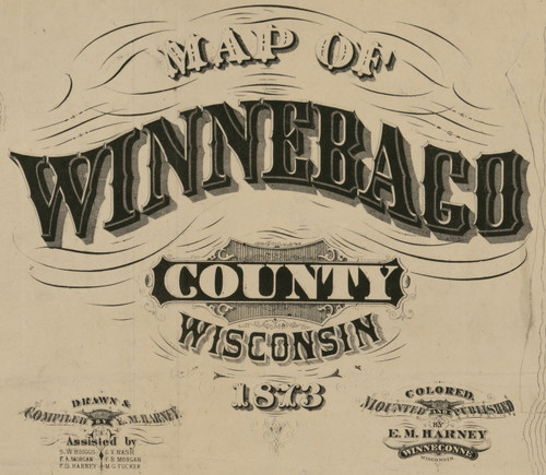 Title of Source Map - Winnebago County, Wisconsin 1873 Old Town Map ...