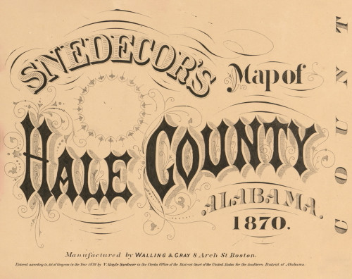 Title of Source Map - Colbert County, Alabama 1870 Old Town Map Custom ...