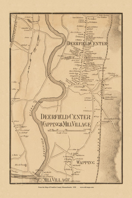 Old Deerfield Center, Wapping & Mill Village - Deerfield Massachusetts ...