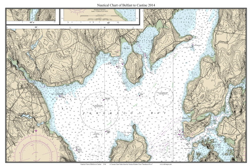 Belfast to Castine 2014 - Maine Harbors Custom Chart - PenobBay 03 ...