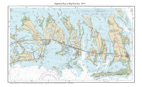 Sugarloaf Key to Bog Pine Key 2014 - Florida Harbors Custom Chart - OLD ...