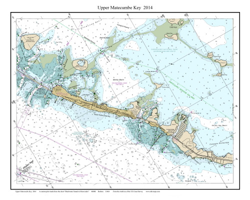 Upper Matecumbe Key 2014 - Florida Harbors Custom Chart - OLD MAPS